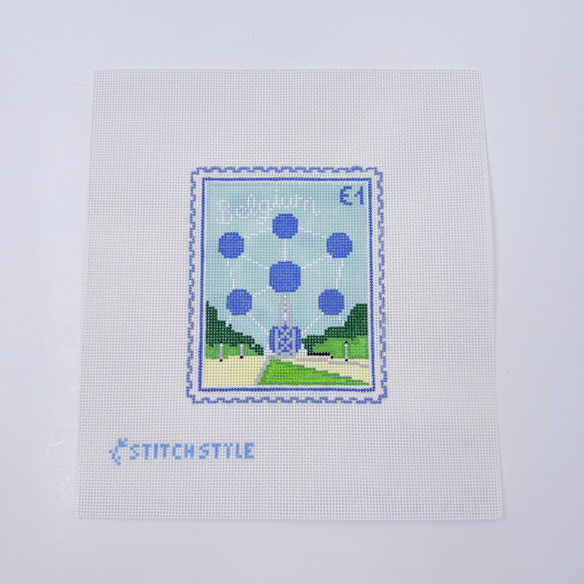 Brussels Atomium Stamp Needlepoint Canvas – KC Needlepoint