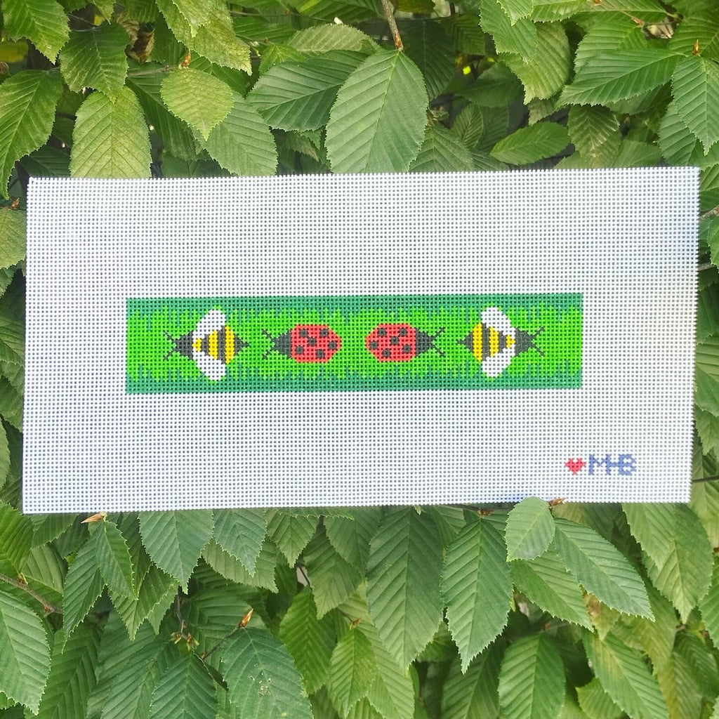 Ladybug and Bee Key Fob Canvas | KC Needlepoint
