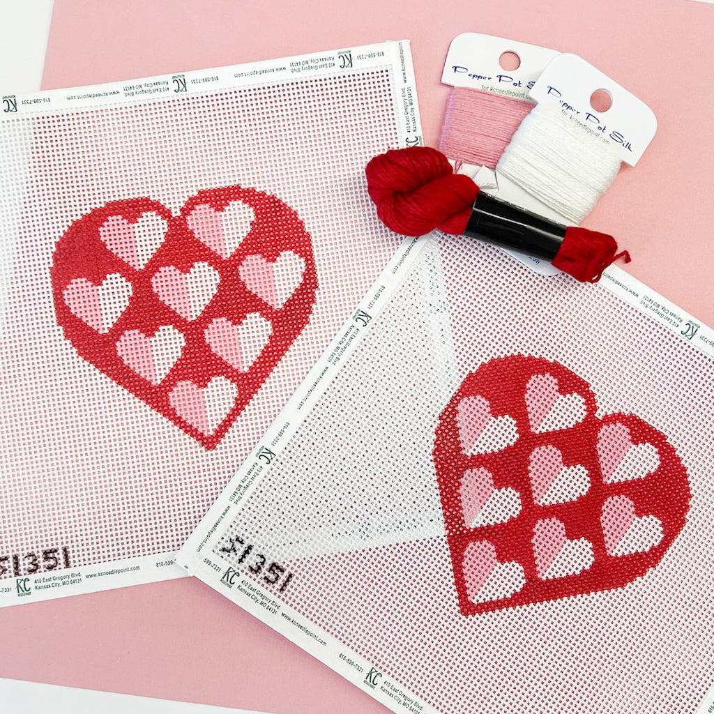 Buy One Give One Heart Needlepoint Kit | KC Needlepoint