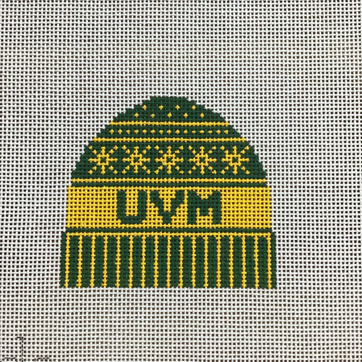 UVM Hat Needlepoint Canvas – KC Needlepoint