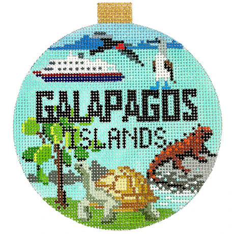 Galapagos Islands Travel Round Needlepoint Canvas – KC Needlepoint