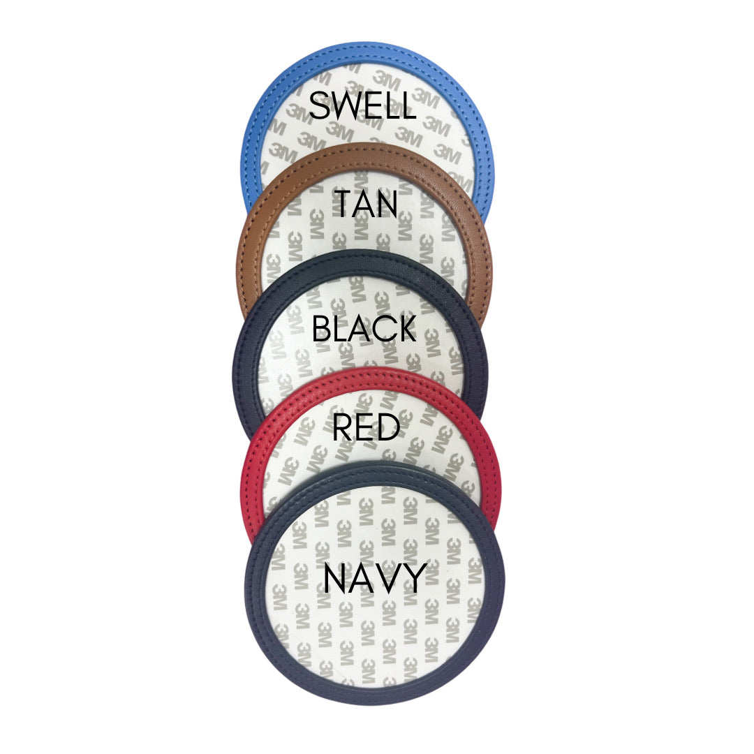Round Self Finishing Leather Coaster – KC Needlepoint