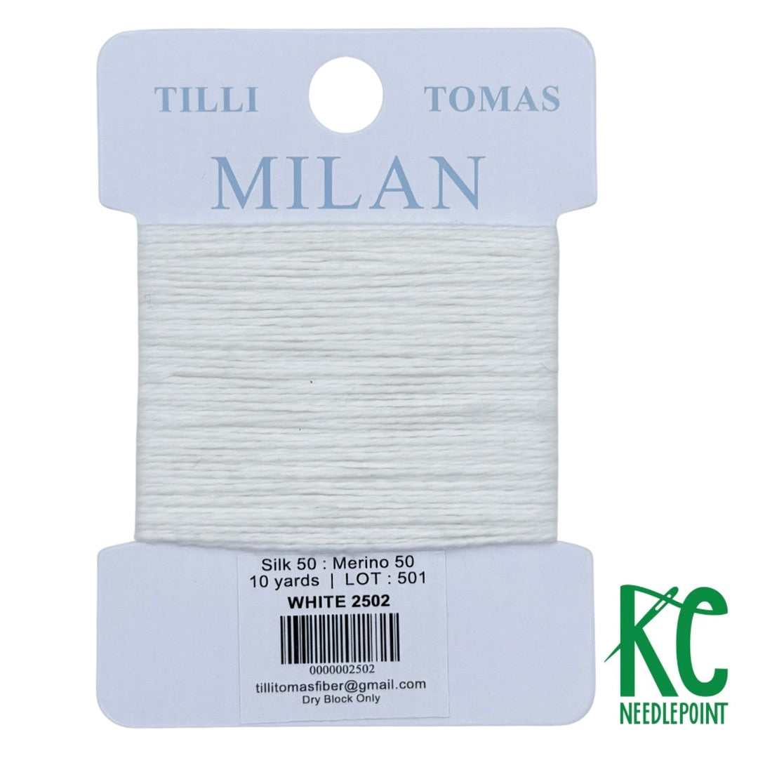 Milan Card 2502 White – KC Needlepoint