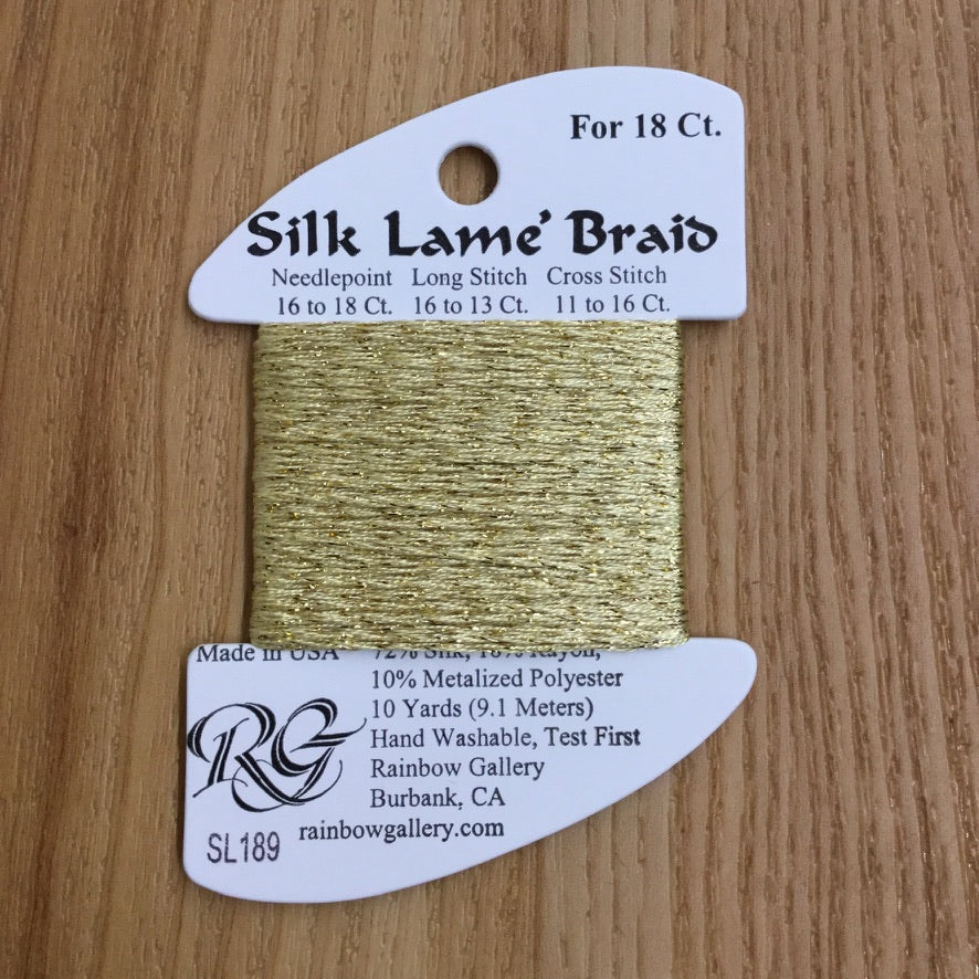 Silk Lamé Braid SL189 Banana Crepe | KC Needlepoint