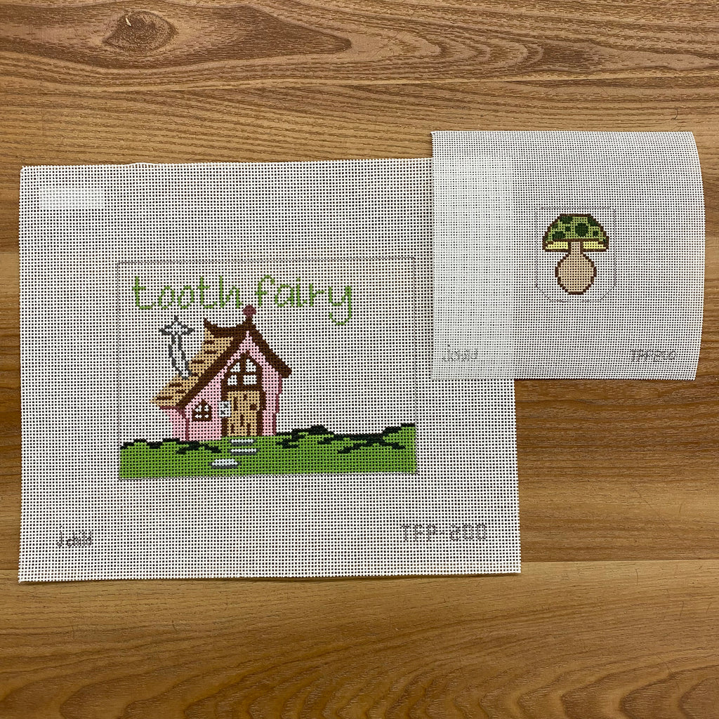 Fairy House Tooth Fairy Pillow Canvas | KC Needlepoint