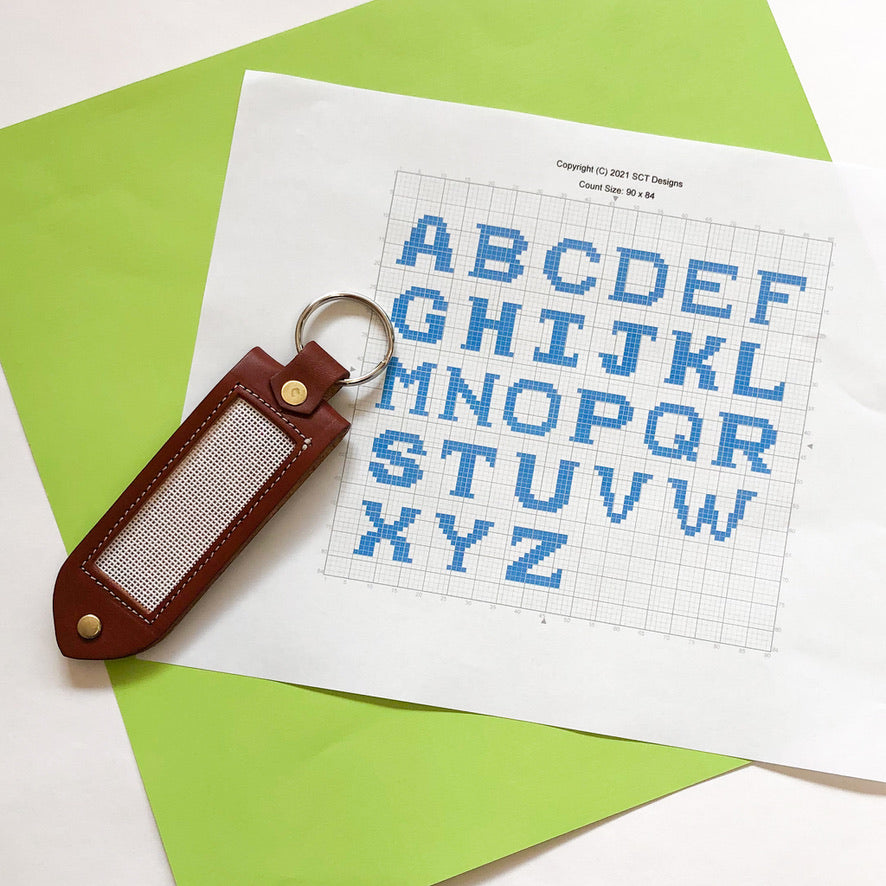 Rectangular Leather Needlepoint Key Fob – KC Needlepoint