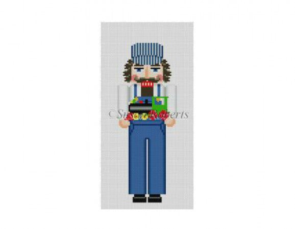 Engineer Nutcracker Canvas | KC Needlepoint