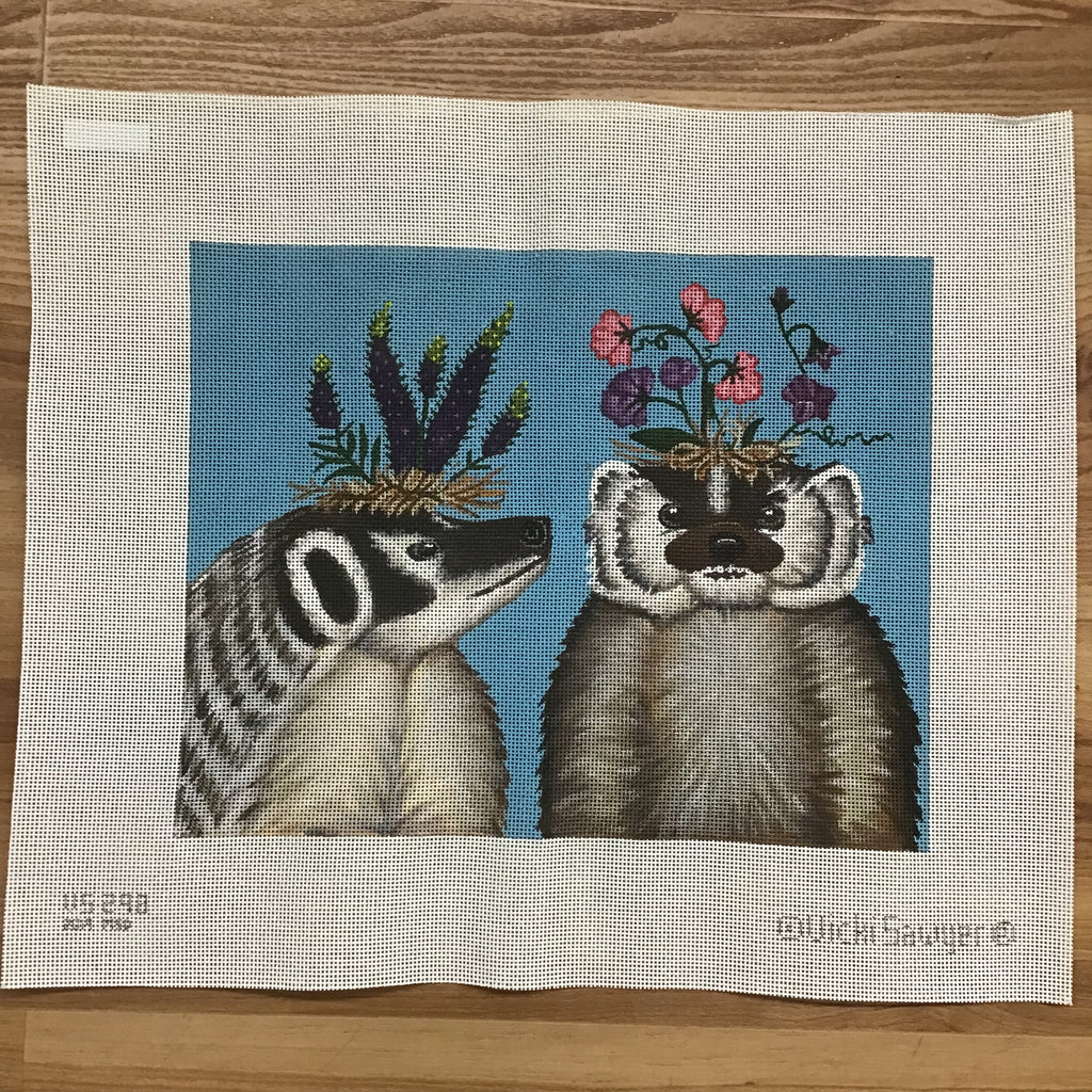 The Badger Sisters Canvas | KC Needlepoint