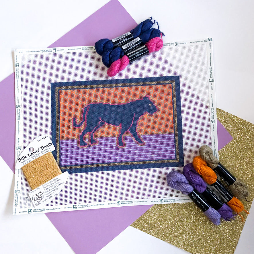 Pippa the Panther Kit – KC Needlepoint