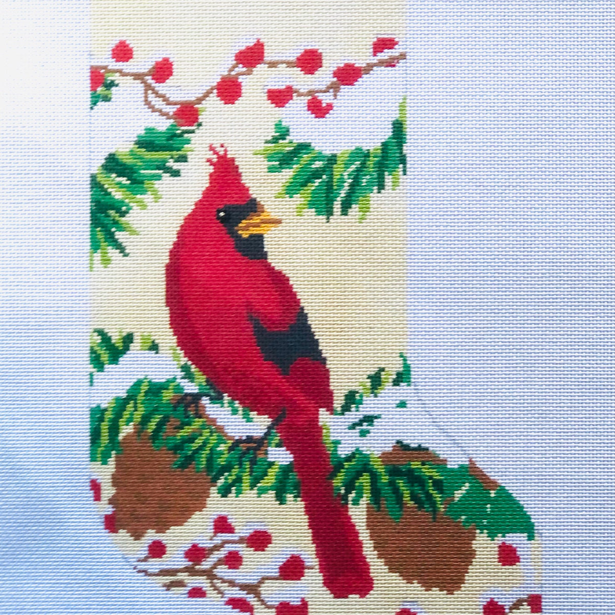 Christmas Cardinal Stocking Canvas – KC Needlepoint