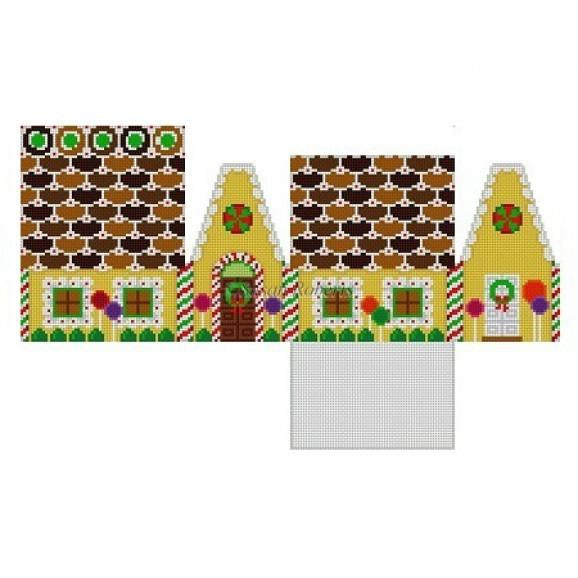 Butterscotch & Wafer Gingerbread House Canvas | KC Needlepoint