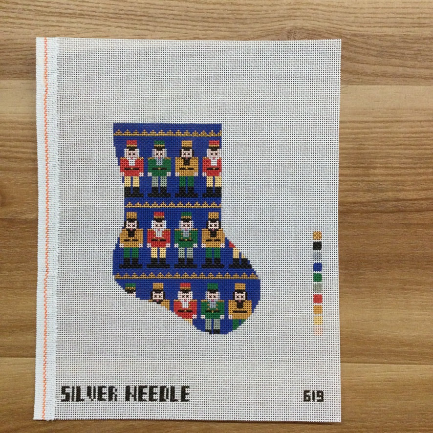Nutcracker Mini Sock Canvas | KC Needlepoint