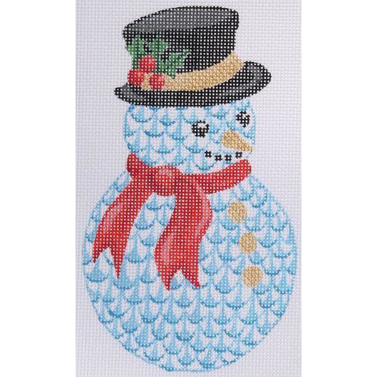 Topper Snowman Ornament Canvas | KC Needlepoint