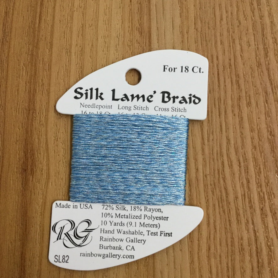 Silk Lamé Braid SL82 Lite China Blue | KC Needlepoint