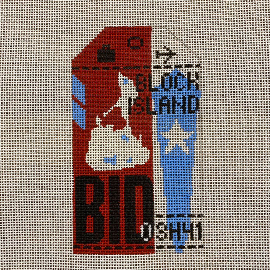 Block Island Travel Tag Canvas | KC Needlepoint