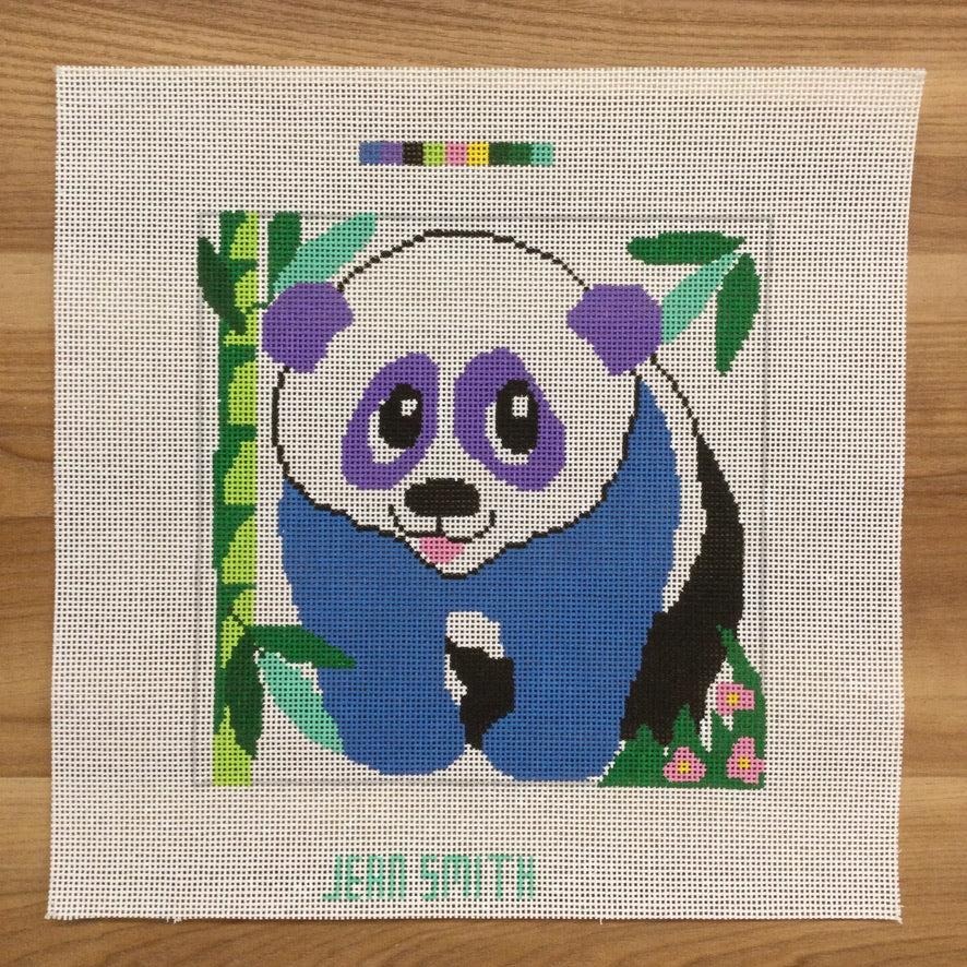 Panda Square Canvas | KC Needlepoint