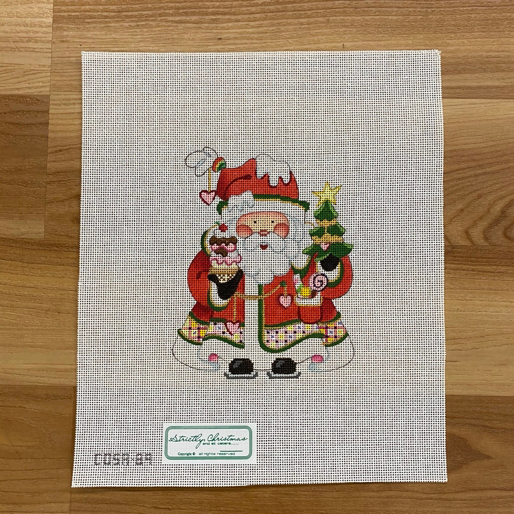 Ice Cream Sundae Squatty Santa Canvas | KC Needlepoint