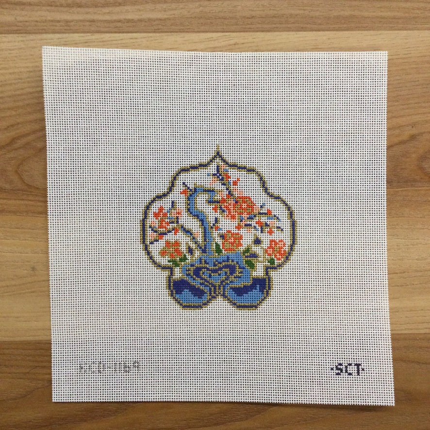 Cherry Blossom Ornament Canvas | KC Needlepoint