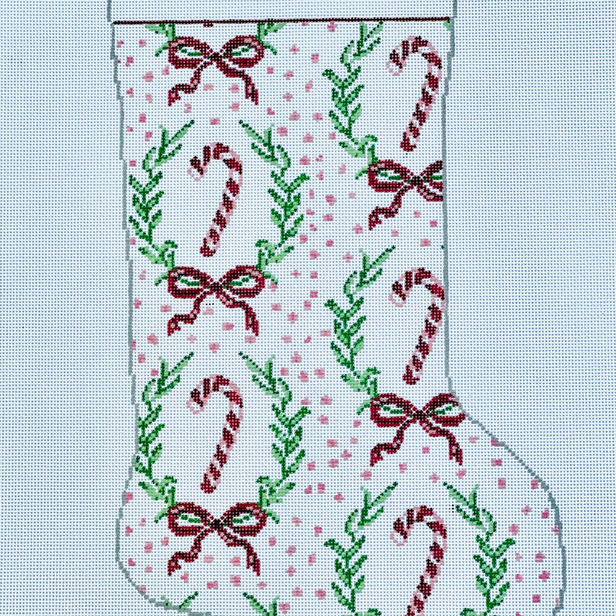 Candy Cane Stocking – KC Needlepoint