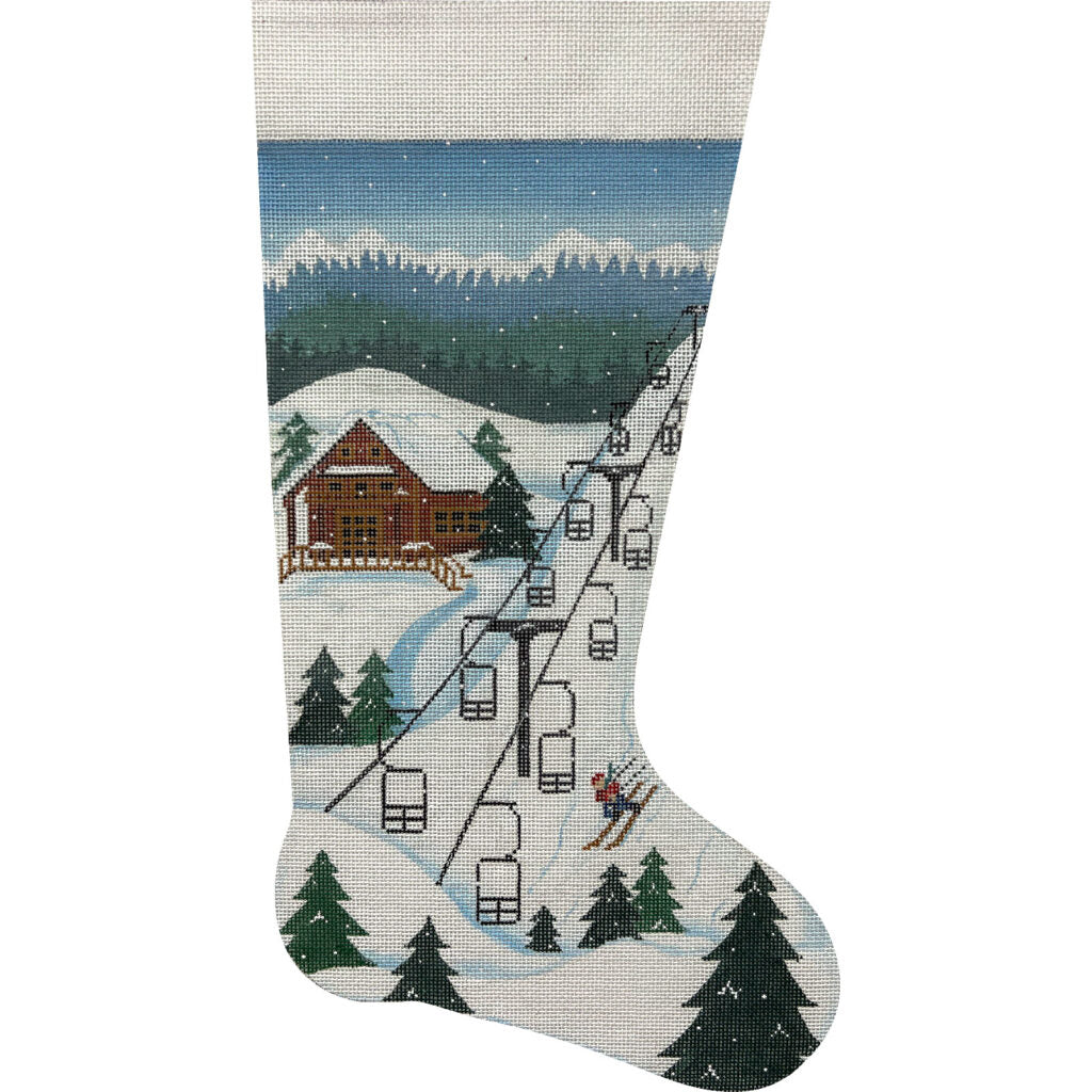 Ski Lodge Stocking Canvas – KC Needlepoint