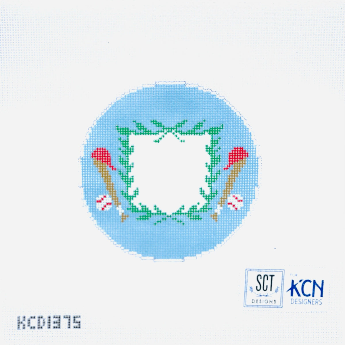 Baseball Crest Canvas – KC Needlepoint