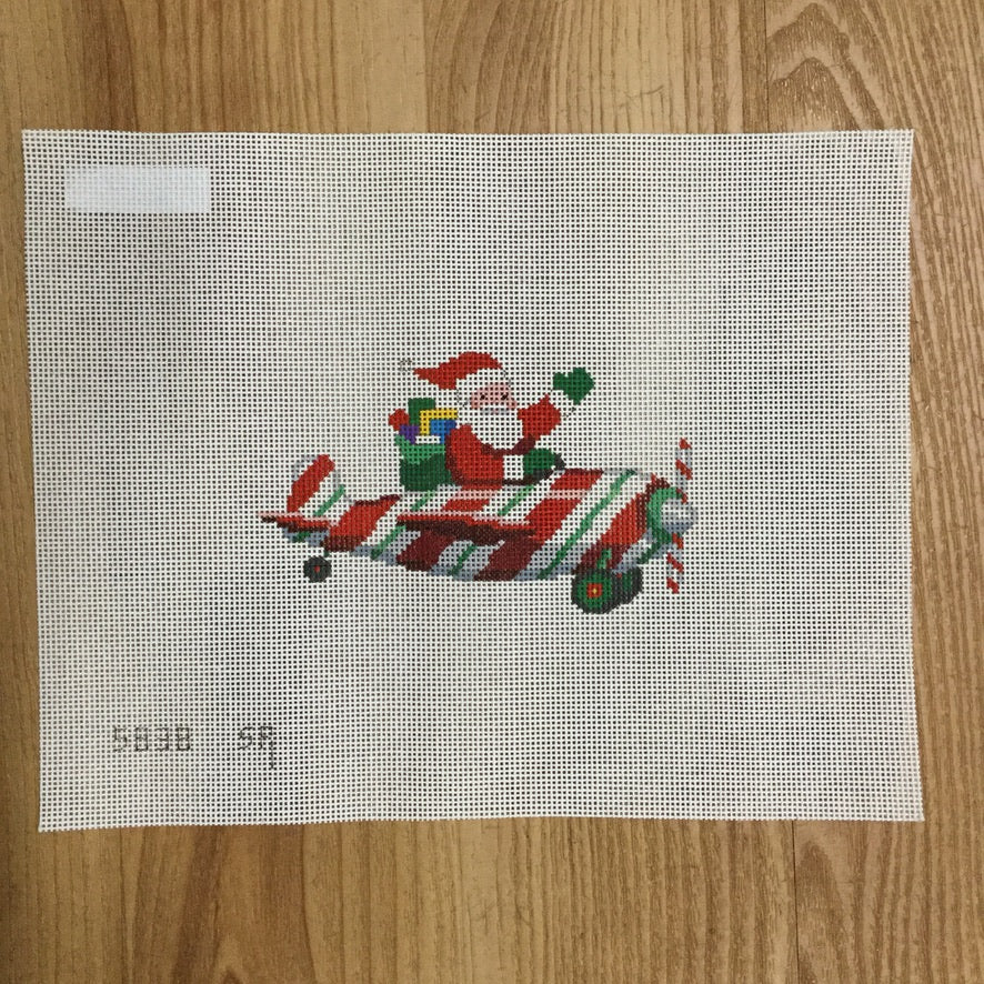Santa Pilot Canvas – KC Needlepoint