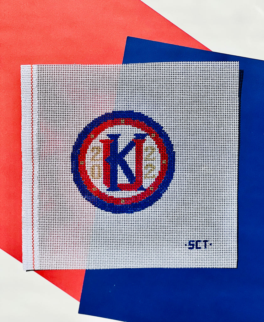 KU Championship Round Canvas | KC Needlepoint