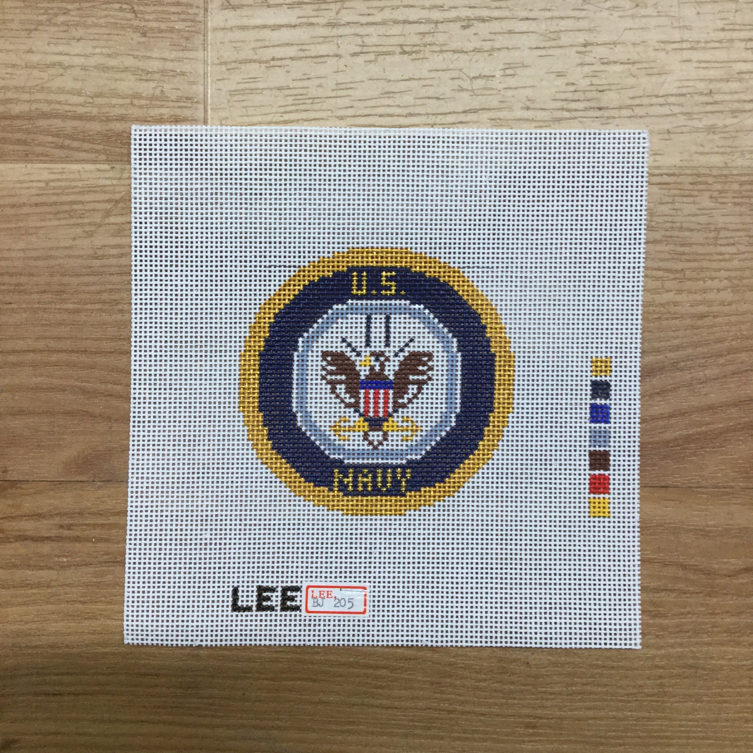 Navy Round Needlepoint Canvas – KC Needlepoint