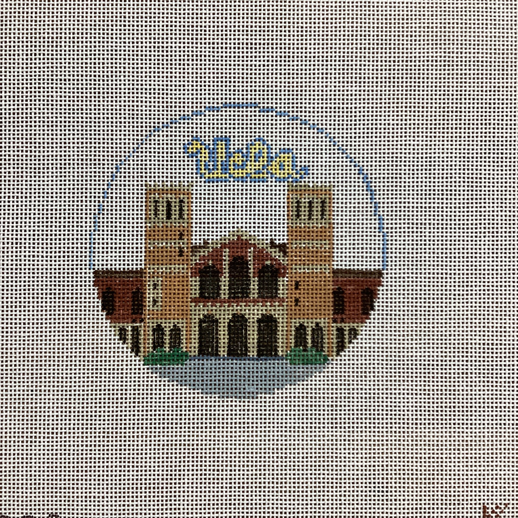 UCLA Round Canvas | KC Needlepoint