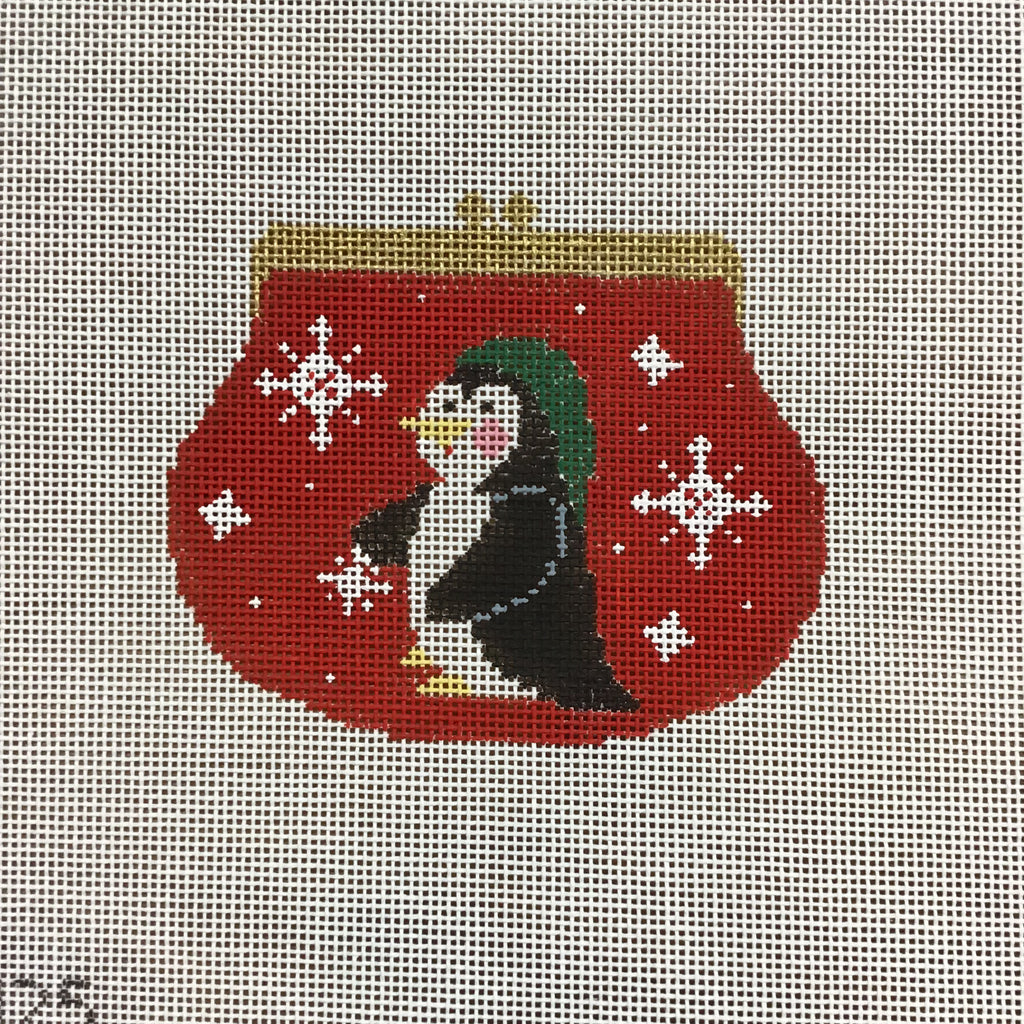 Penguin Purse Canvas | KC Needlepoint