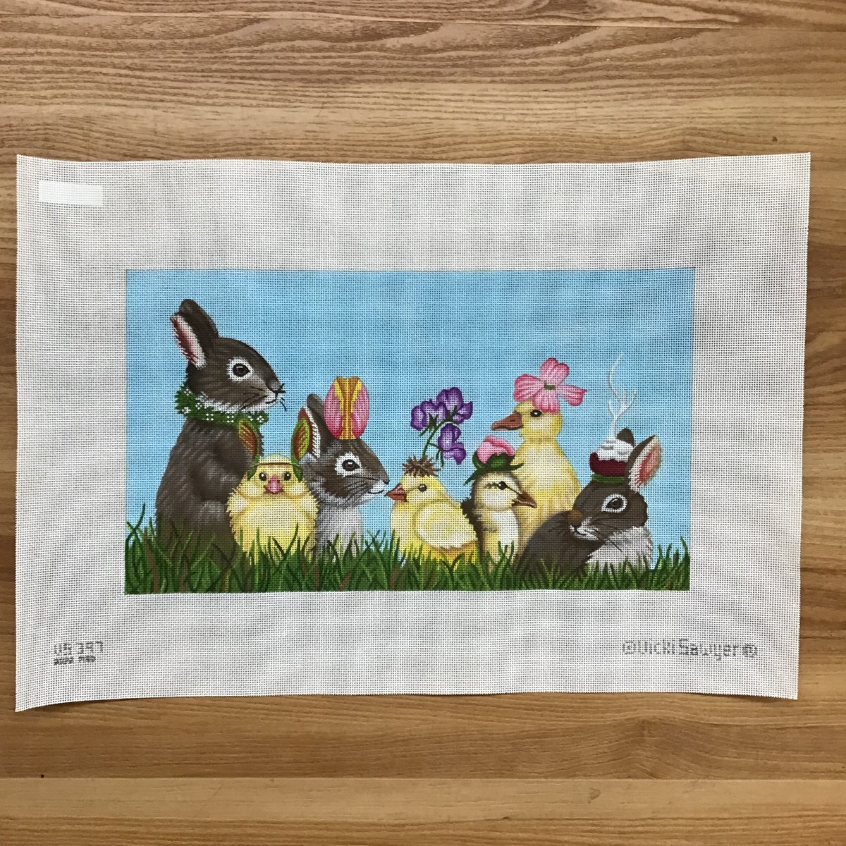 Spring Gathering Needlepoint Canvas – KC Needlepoint