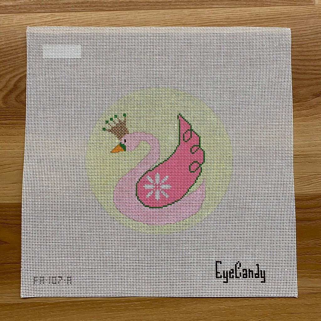 Princess Swan Ornament Canvas | KC Needlepoint
