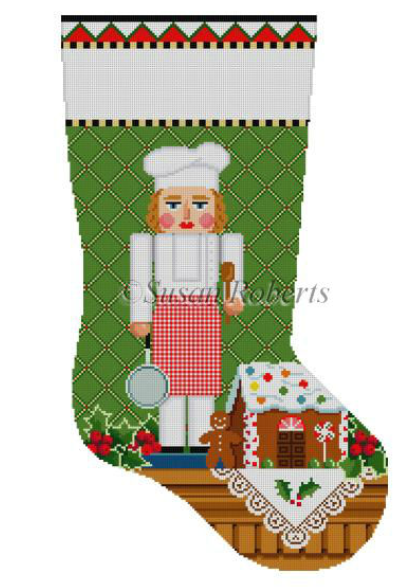 Nutcracker Chef Lady Stocking Canvas – KC Needlepoint