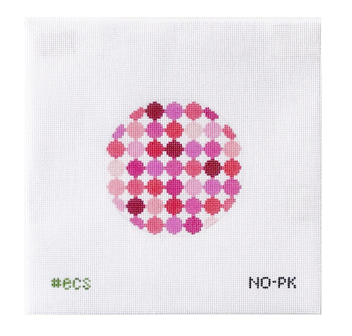 Round Pink Sampler Canvas – KC Needlepoint