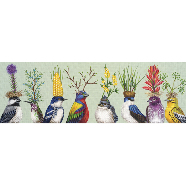 High Hat Party Needlepoint Canvas | KC Needlepoint