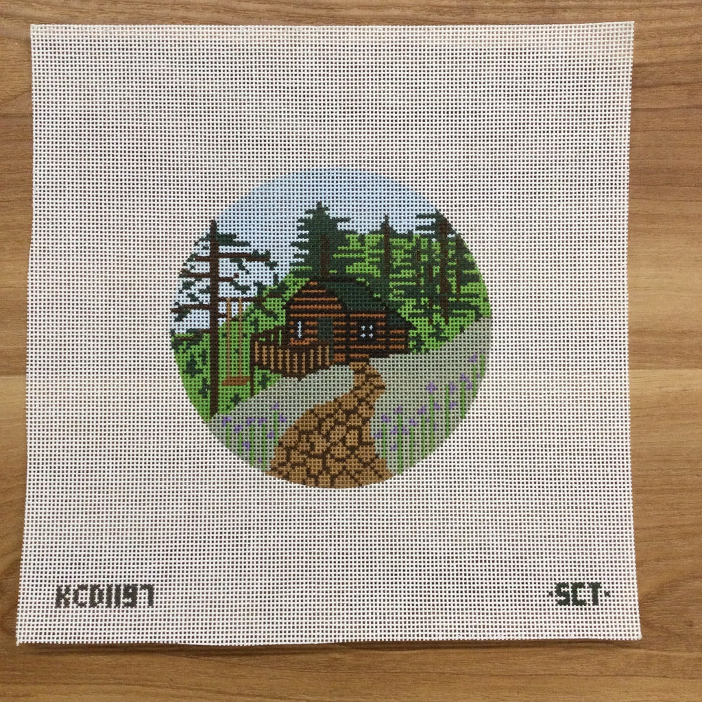 Cabin in the Woods Canvas | KC Needlepoint