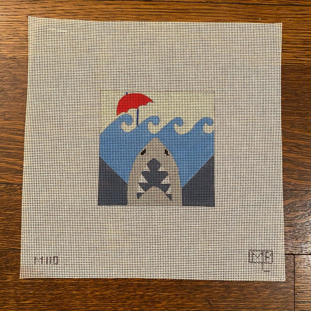 Jaws Movie Coaster Canvas | KC Needlepoint
