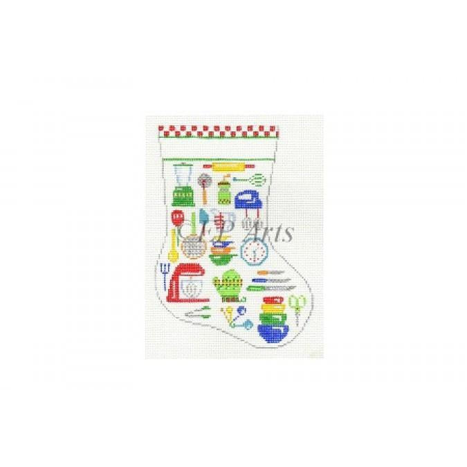 Kitchen Equipment Mini Stocking Canvas | KC Needlepoint
