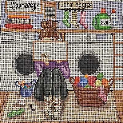 Stitching Girl Laundry Needlepoint Canvas – KC Needlepoint