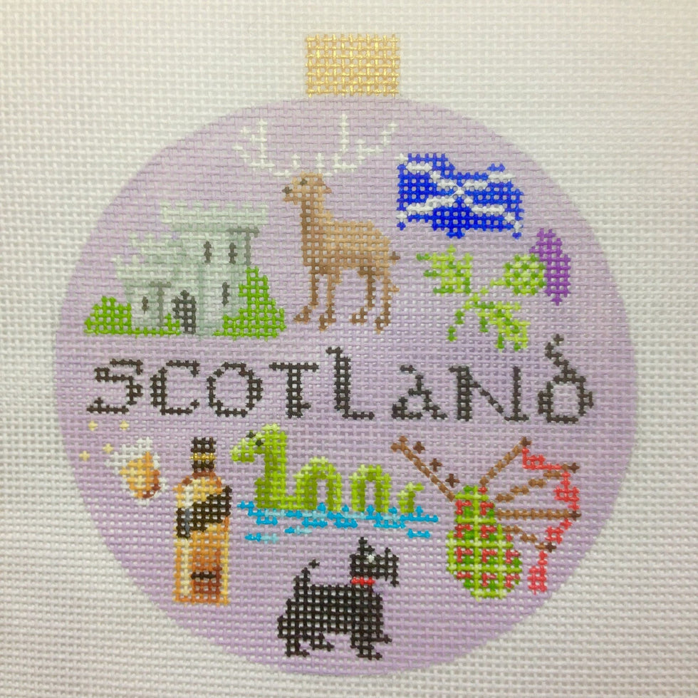Scotland Travel Round Needlepoint Canvas – KC Needlepoint
